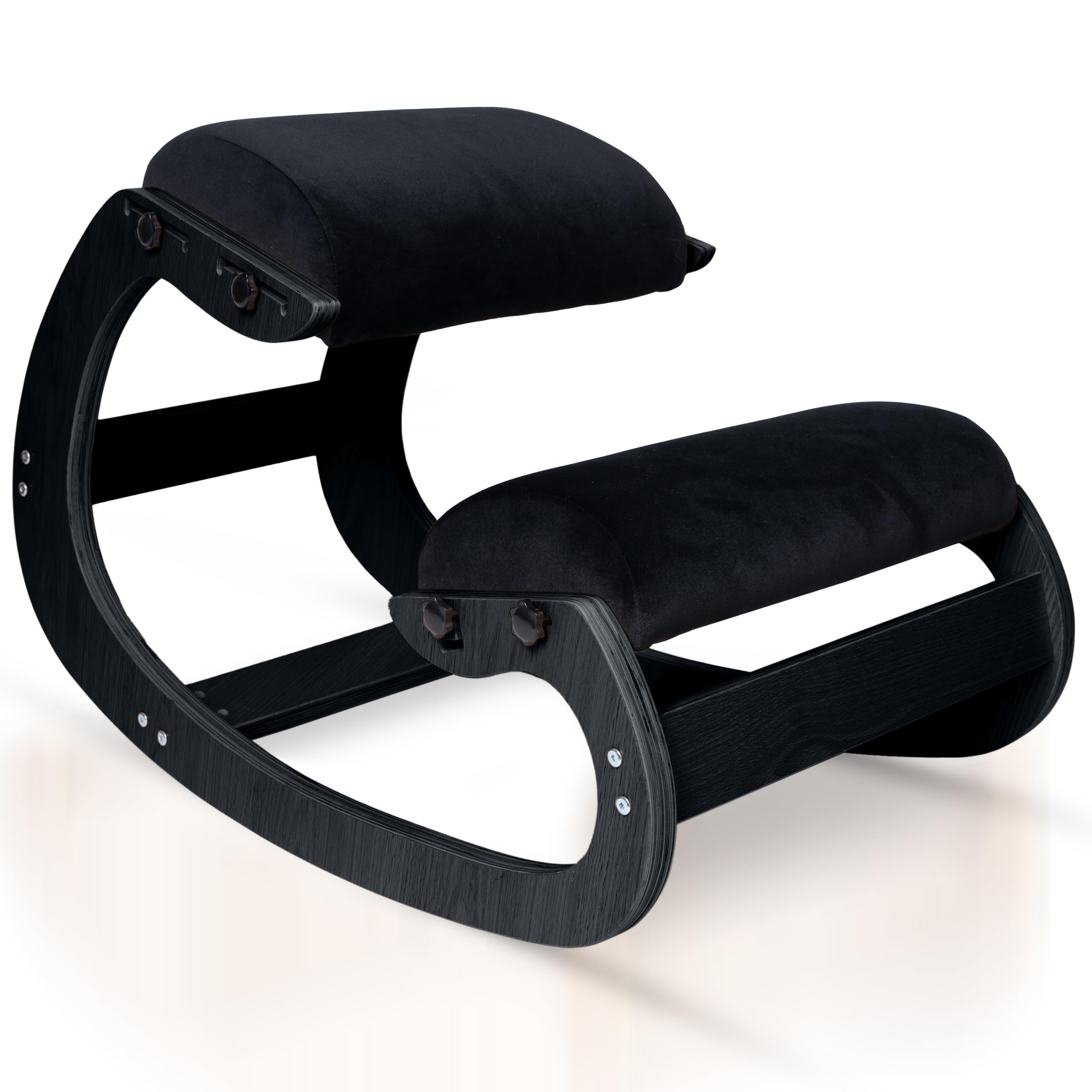 Ecordesk Ergonomic Kneeling Chair Adjustable Seat Office Chair for Desk Posture Corrector Premium Comfort Cushion Wooden Rocking Knee Chair